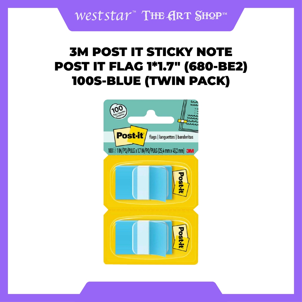 [WESTSTAR] 3M Post It Sticky Note / Sticky Notes / Post It Flag 1*1.7 ...
