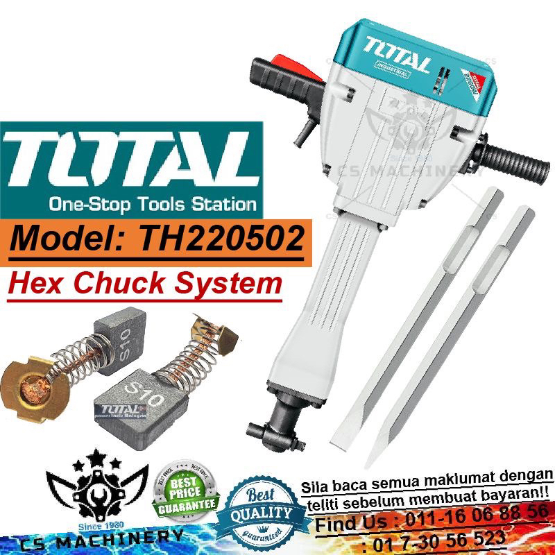 Total TH220502 Demolition Breaker Hex Chuck | Shopee Malaysia