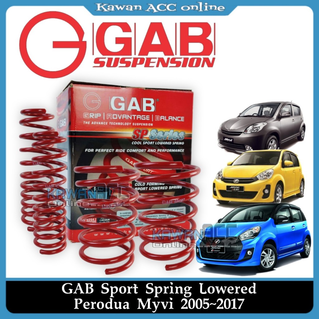 GAB SP Series Sport Lowered Spring Perodua Myvi 05 - 17 | Shopee Malaysia