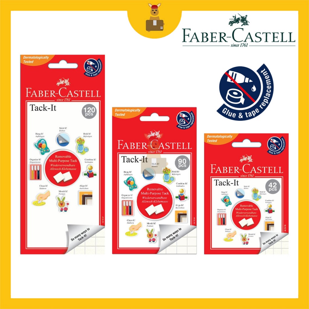 Faber-Castell Tack-It White Tape Reusable Removable Multi-Purpose Tack ...