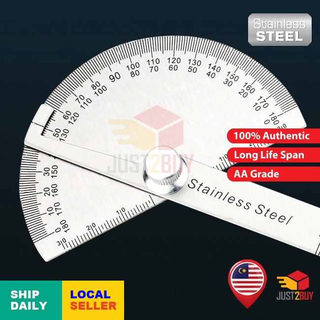 【10cm/14cm】180 Degree Protractor Metal Ruler Angle Finder Stainless ...