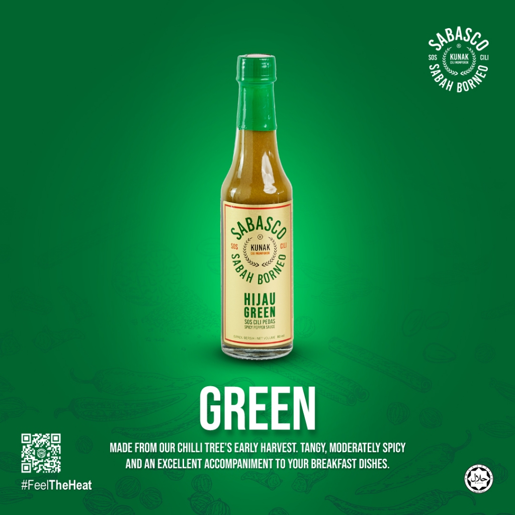 Sabacco Sabah Chilli Sauce - Momporok Chilli, Kunak Green) - 80ml ...