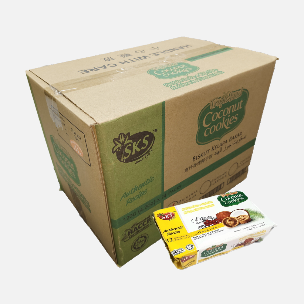 [HALAL] Biskut kelapa Coconut Cookies Original Glavor Individual Pack 120g Per Box 24 Pack ...