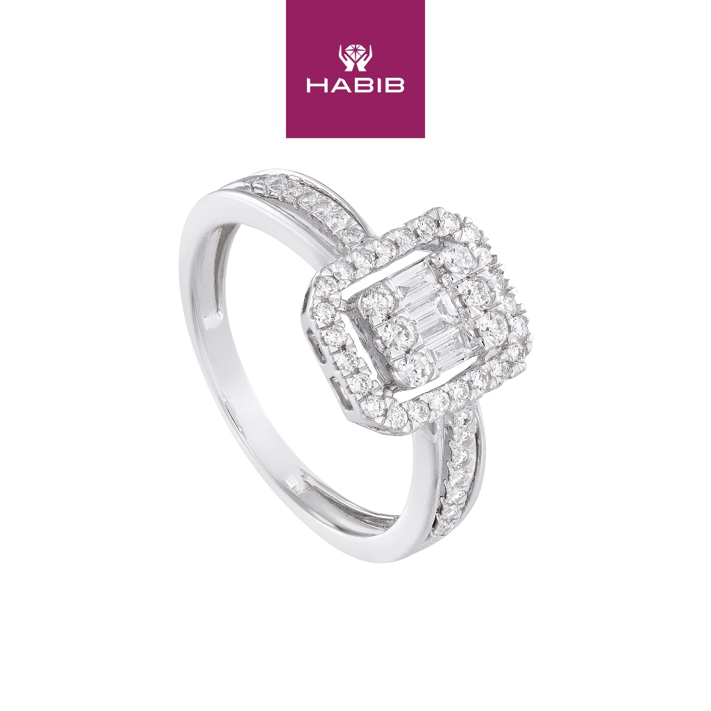 HABIB Baguette Cut Diamond Ring in 750/18K White Gold 263930322 ...
