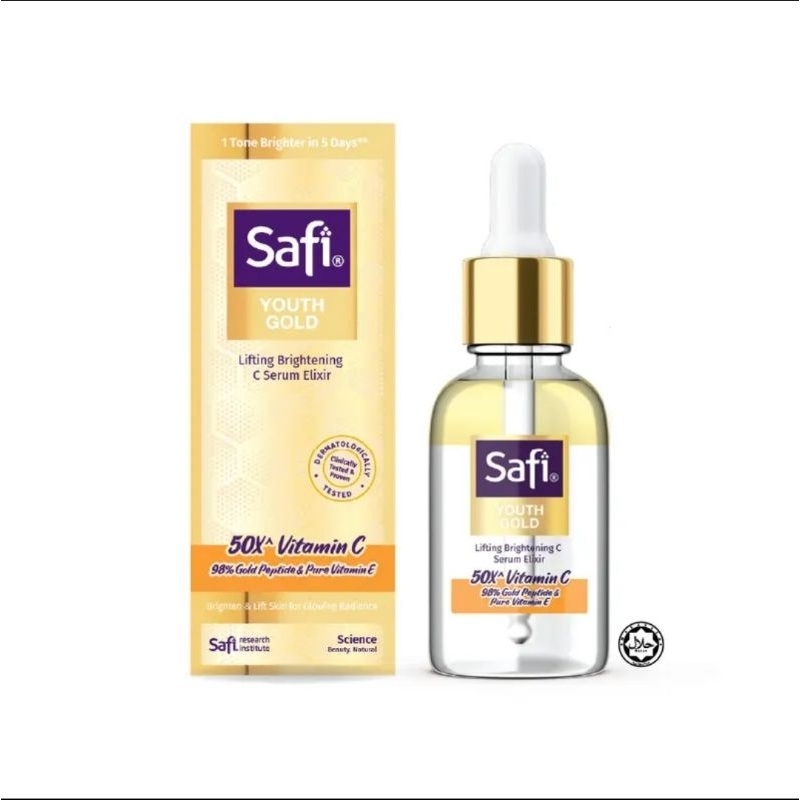 Safi Youth Gold Lifting Brightening C Serum Elixir (30ml) | Shopee Malaysia
