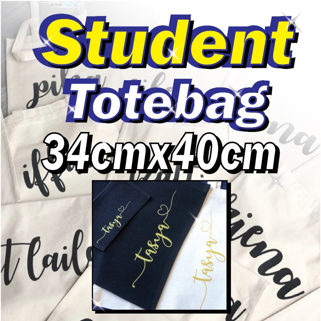 CANVAS TOTE BEG CUTEST FOR STUDENT/TOTEBAG YANG CANTIK UNTUK STUDENT ...
