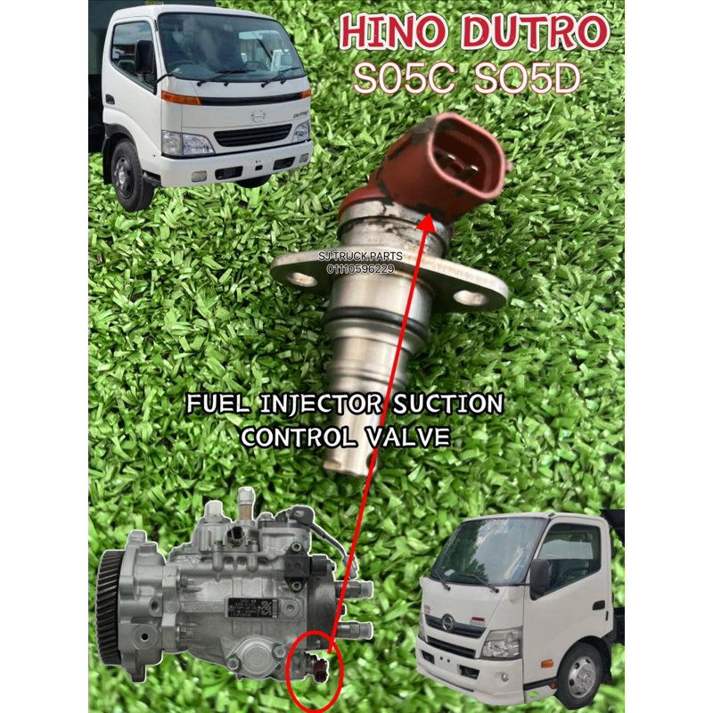 HINO DURTO SO5C SO5D FUEL INJECTION SUCTION CONTROL VALVE FUEL PUMP ...