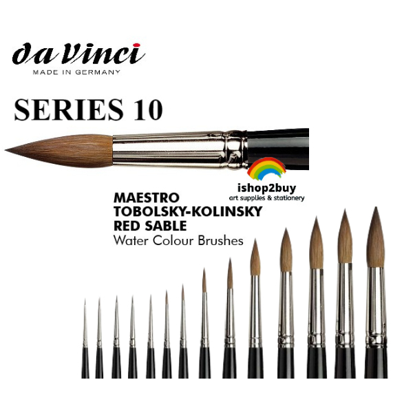 DA VINCI Maestro Tobolsky-Kolinsky Red Sable Watercolour Brush Series ...