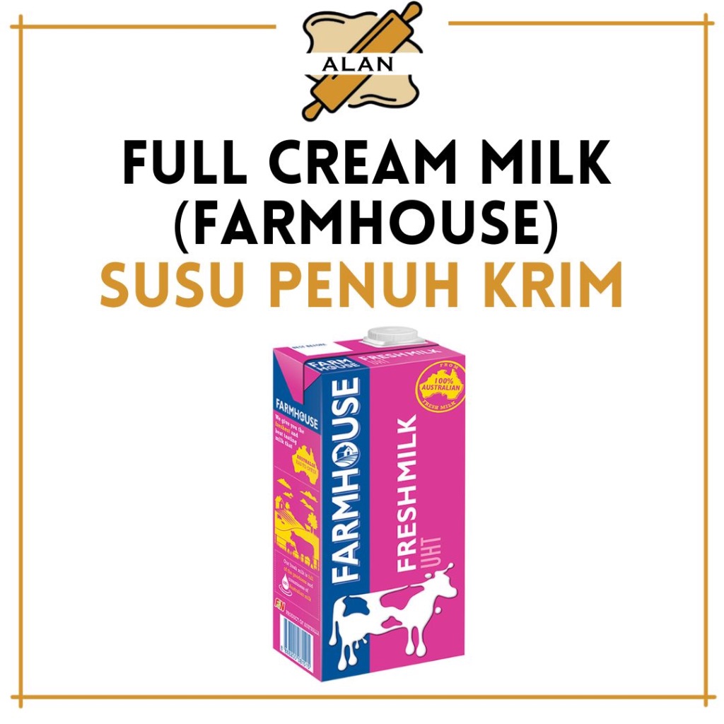 【FARMHOUSE】SUSU PENUH KRIM | FULL CREAM MILK | 全脂牛奶 1L | Shopee Malaysia