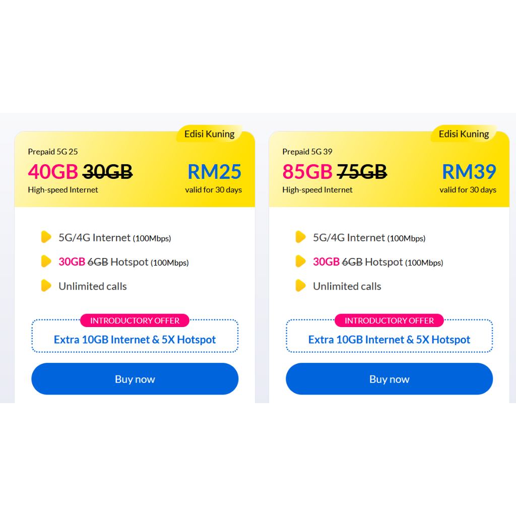 CelcomDigi SIM CARD PREPAID Edisi Kuning NEW OR MNP (KEKAL NOMBOR LAMA ...