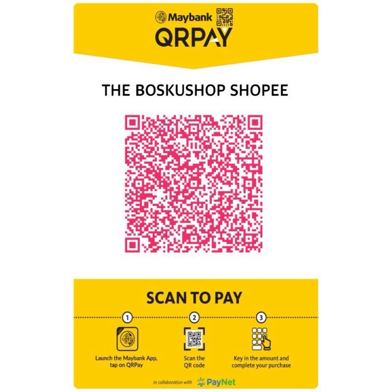 Servis Printing QR Code MAE/ Duitnow - Free Editing Background | Shopee ...