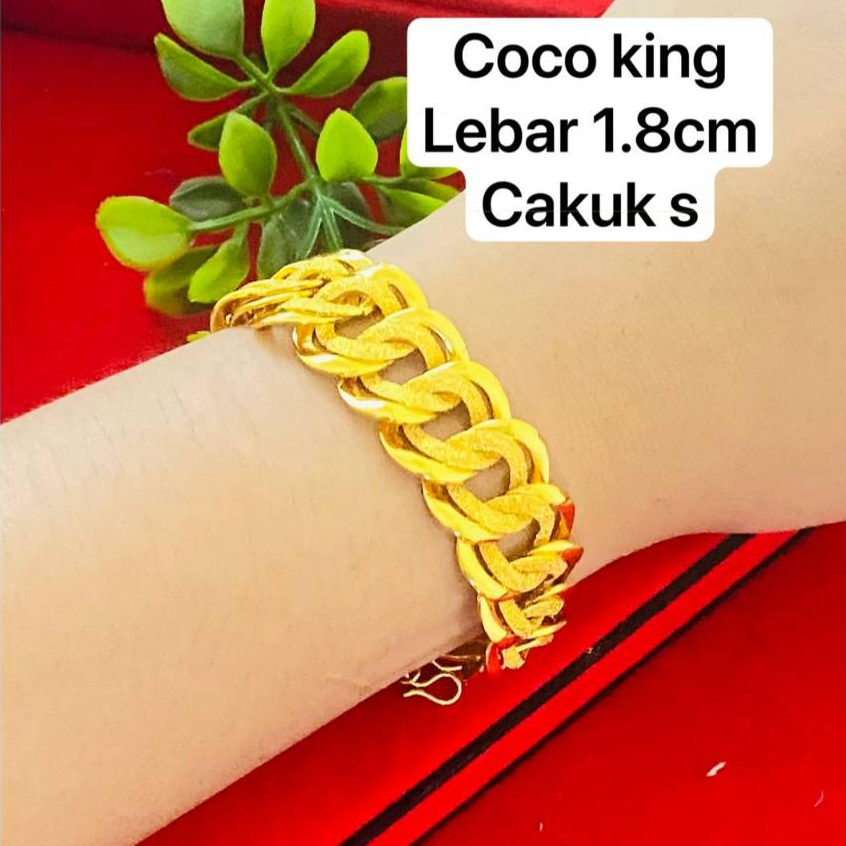 BQ RANTAI TANGAN COCO KING EMAS KOREA COP 916 | Shopee Malaysia