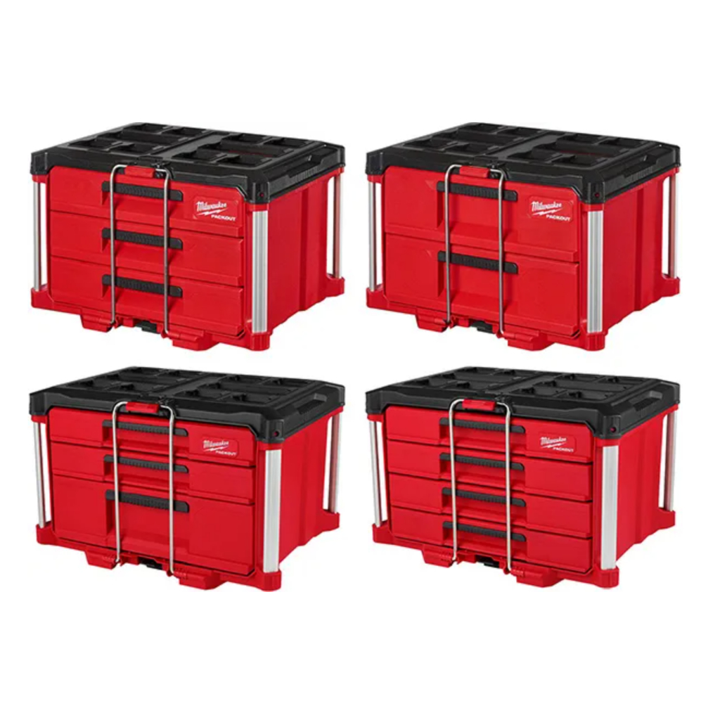 Milwaukee PACKOUT 3-Drawer Tool Box - Model 48-22-8443/48-22-8442/48-22 ...