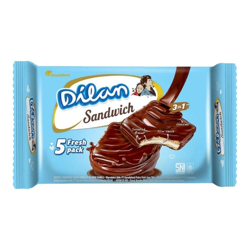 DILAN SANDWICH BISKUIT SALUT COKELAT ISI KRIM VANILA 80g | Shopee Malaysia