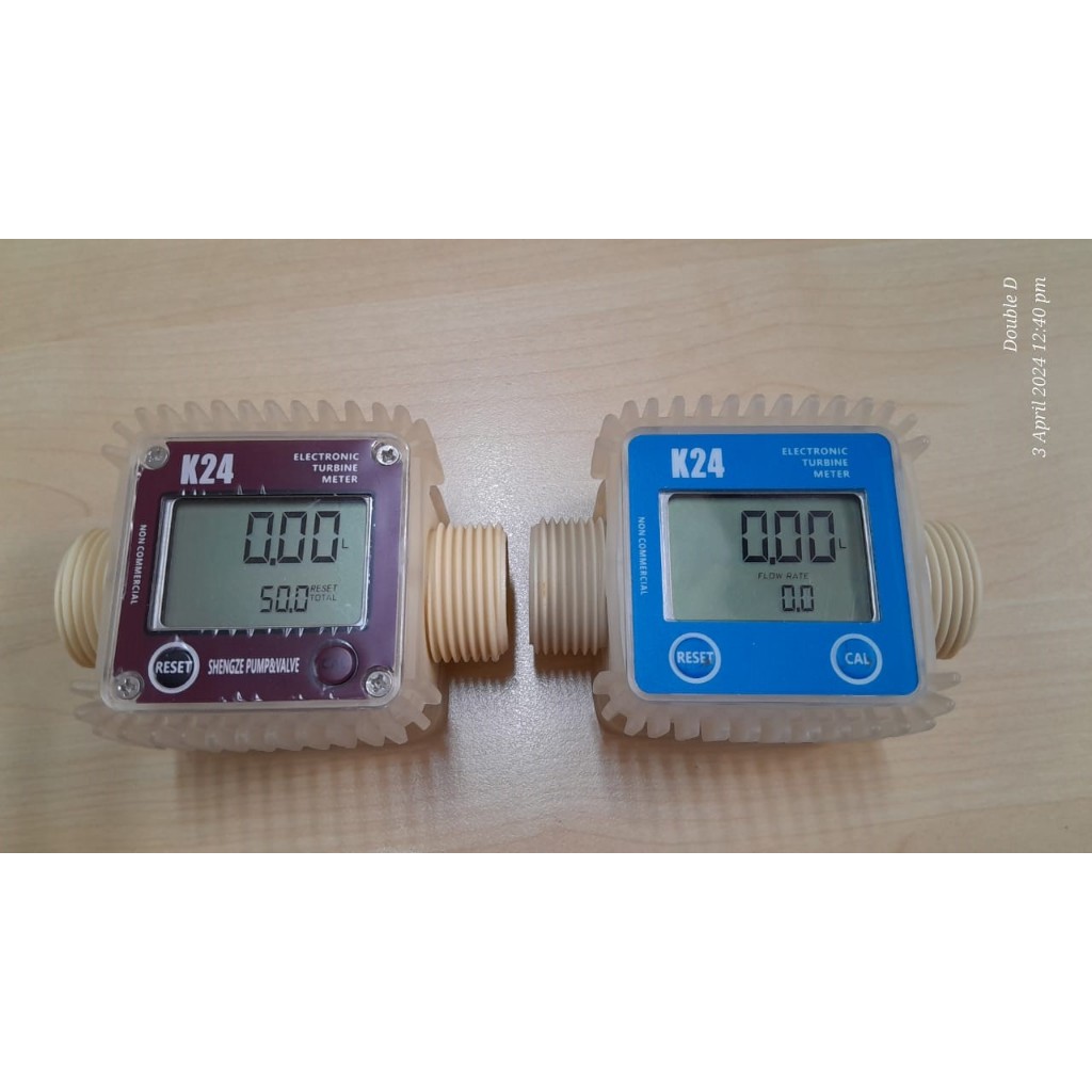 🔥Local Ready Stock 🔥Digital LCD K24 Flow Meter Turbine Water Liquid ...