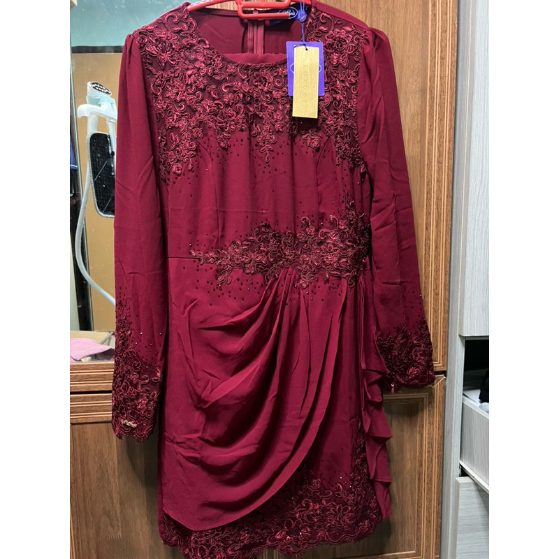 Baju Raya Maroon 2024 | Shopee Malaysia