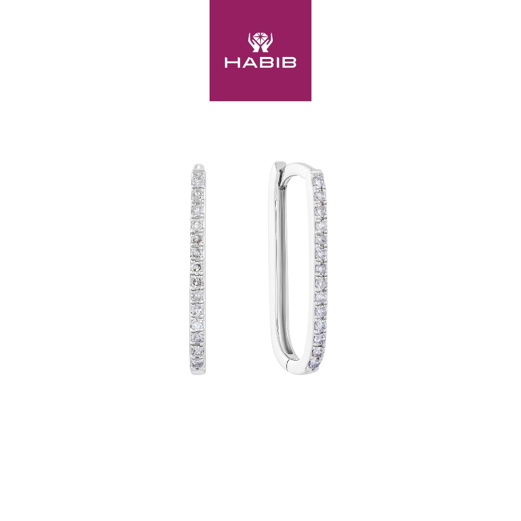 HABIB Diamond Earrings in 375/9K White Gold 457101222 | Shopee Malaysia