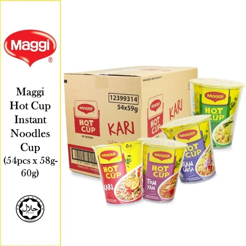 Maggi Hot Cup Instant Noodle Carton (58g - 60g) x 54 cups | Shopee Malaysia
