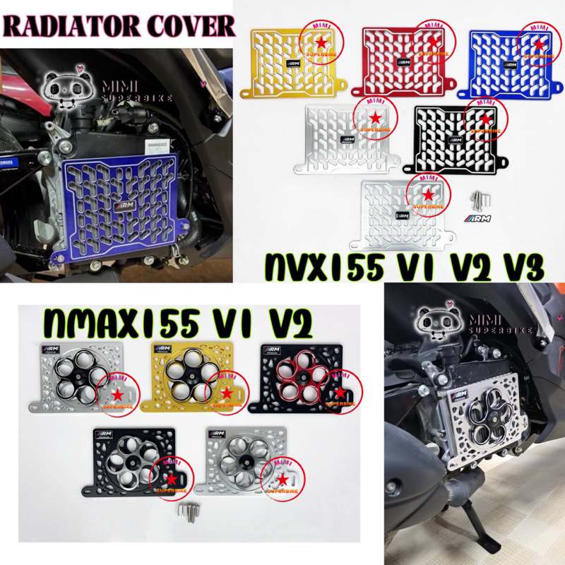 ORI ARUMI YAMAHA NMAX155 V1 V2 / NVX155 V1 V2 V3 RADIATOR COVER FAN 5MM ...