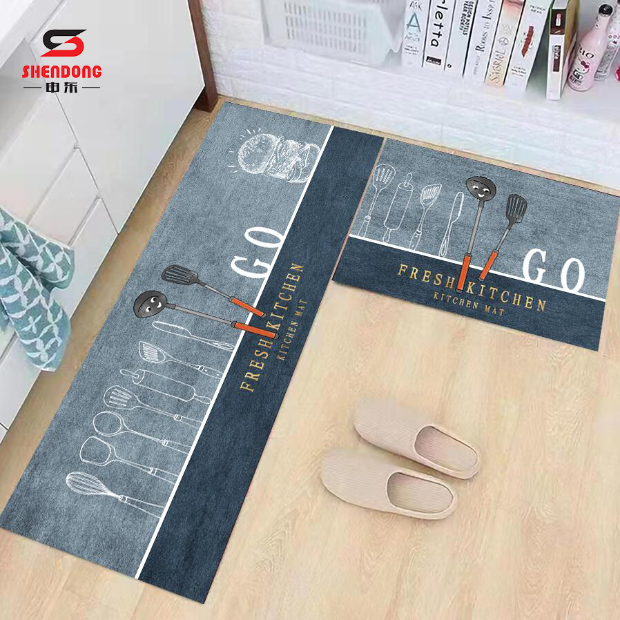 M (40*60 +40*120cm) 2 in 1 Crystal Velvet kitchen mat / Rugs / Floor ...