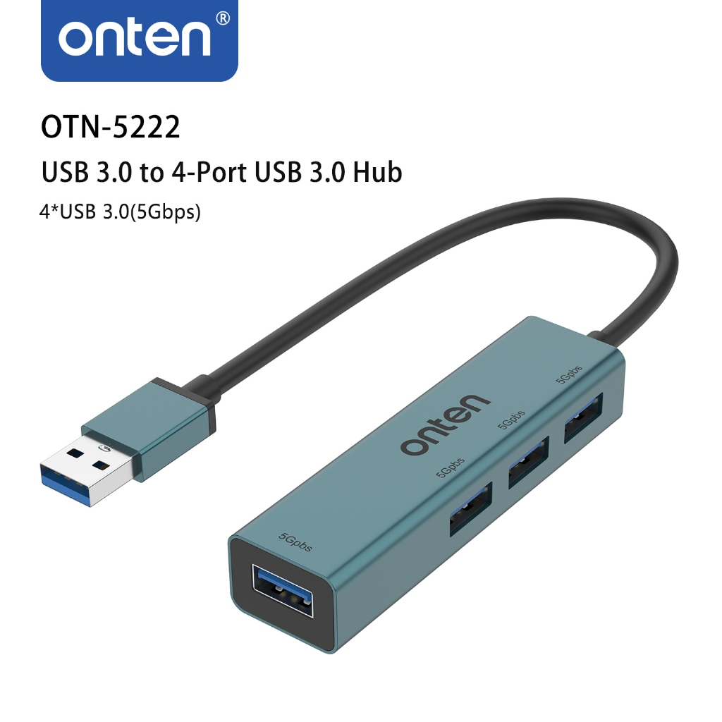 ONTEN USB 3.0 TO 4-PORT HUB WITH USB 3.0 0.2M (supports OTG) OTN-5222 ...