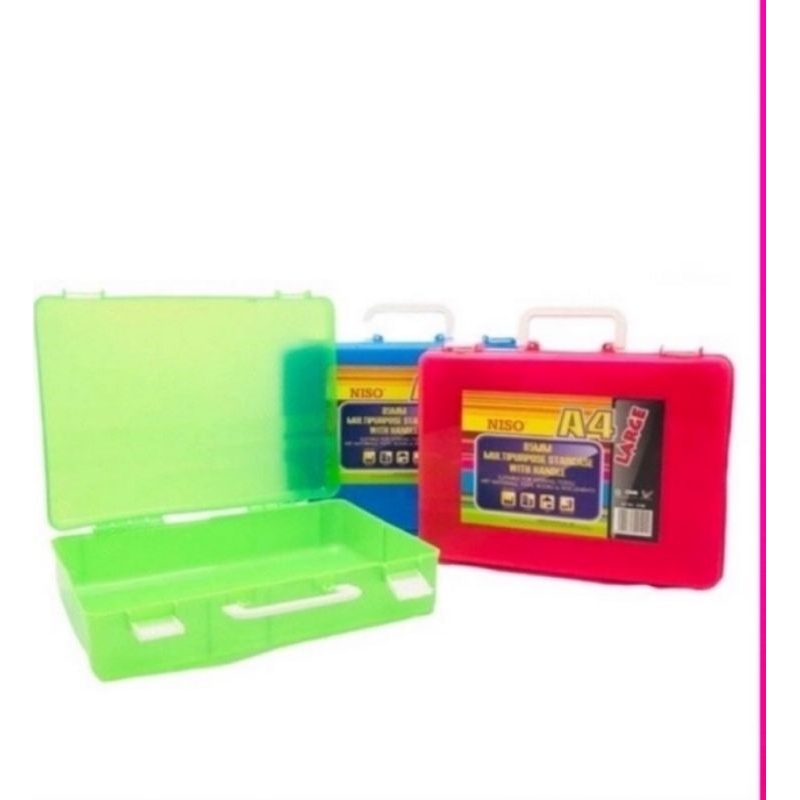 NISO FAIL KOTAK PLASTIK / A4 (85mm) Document Case With Handle / A4 ...
