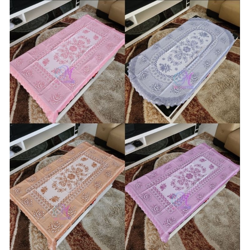 Vinyl Table Cloth Round, Oval, Rect, Square / Alas Meja Sofa, Alas Meja ...
