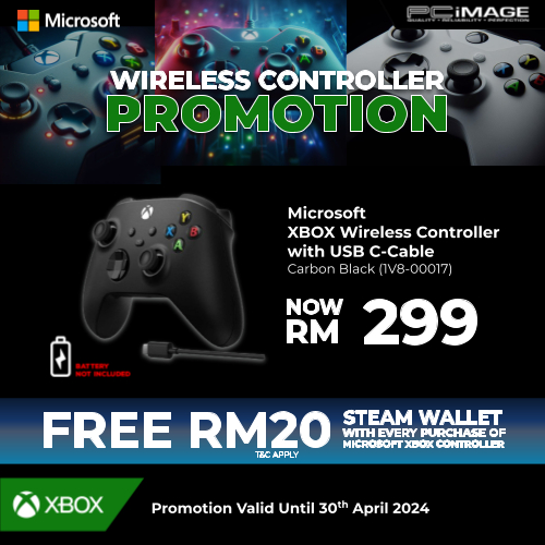 MICROSOFT XBOX Wireless USB-C Controller Carbon Black + FREE RM20 Steam ...