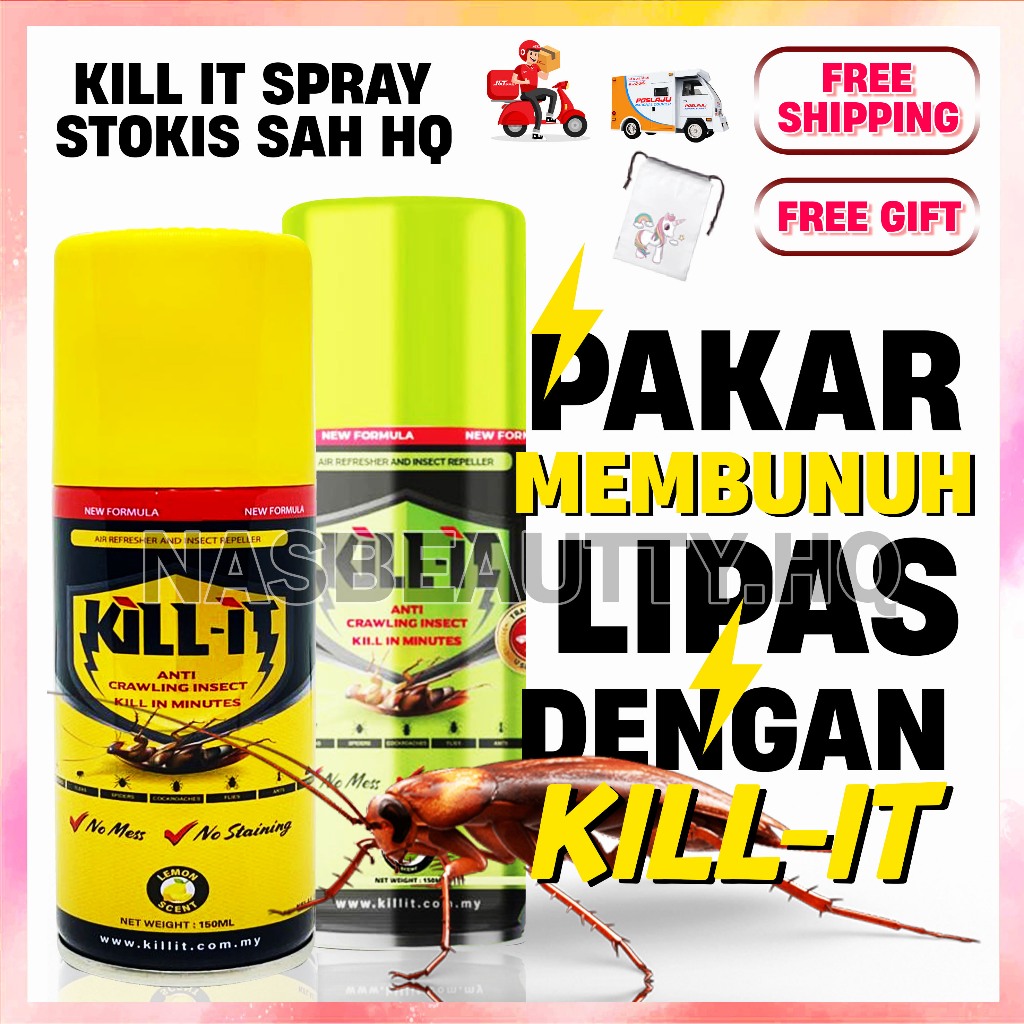 Kill It Spray Lipas Dr Fresh Ikillz Raco Killit Bunuh Lipas Serangga ...