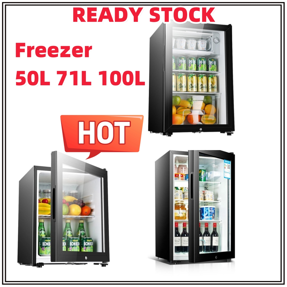 READY STOCK 220V Family Refrigerator Beverage Freezer 50L 71L 100L ...