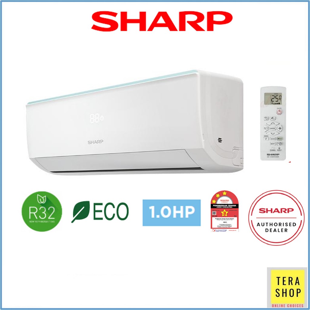 Sharp AHA9XCD / AUA9XCD 1HP R32 Air Conditioner Non Inverter Air Cond | Shopee Malaysia