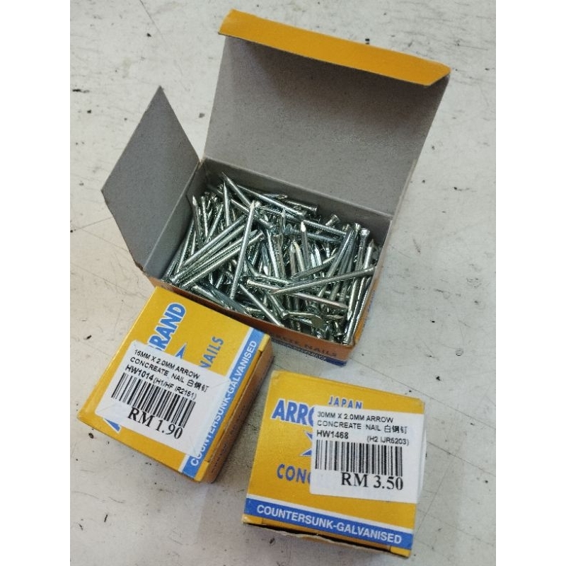 Concreate Nail Masonry Nail Paku Konkrit Paku Dinding | Shopee Malaysia