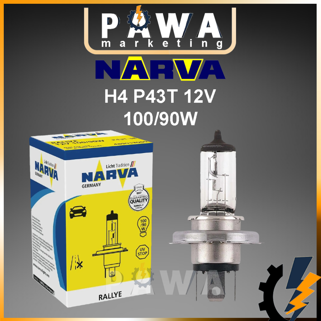 Pawa 48901 Narva ORIGINAL H4 P43T 100/90W 12V Off Road Super Bright ...