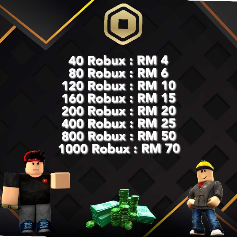 Roblox Cheap Robux Top-Up Malaysia 🇲🇾 | Shopee Malaysia
