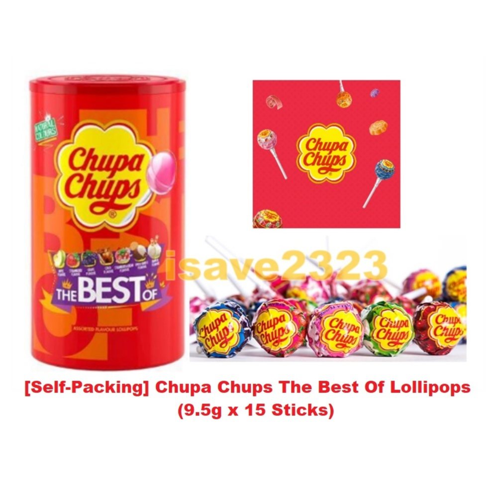 (Self-Packing) Chupa Chups Lollipop (9.5g x 10 Sticks / 15 Sticks ...