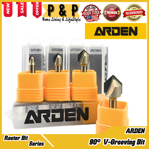 ARDEN Router Bit - 90° V-Grooving Bit ( #58 / #59 / #60 /#61 / #71 ...