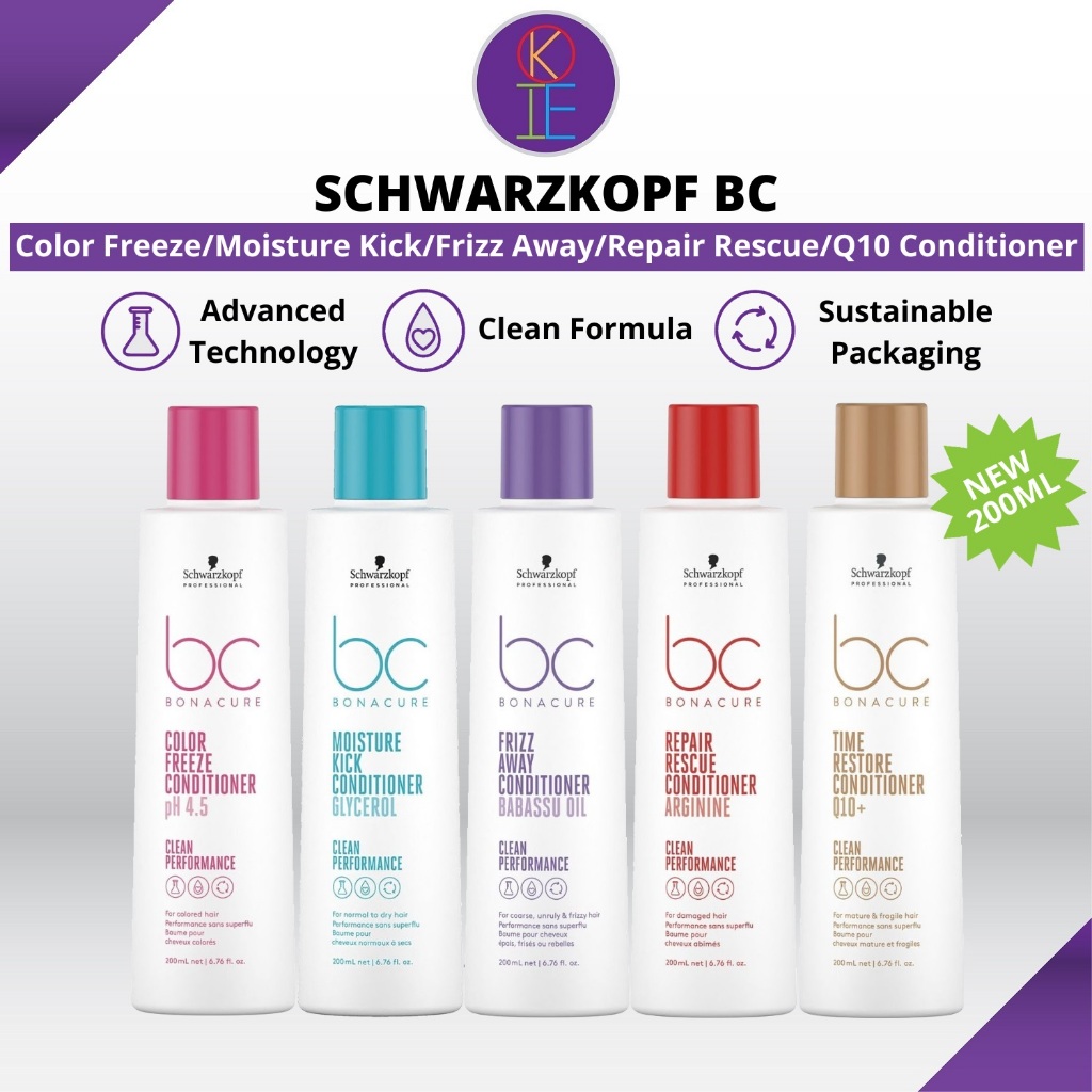 Schwarzkopf BC Color Freeze/Moisture Kick/Frizz Away/Repair Rescue/Q10 ...
