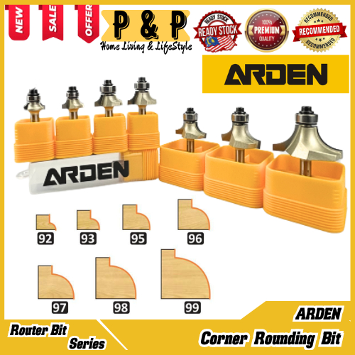 ARDEN Router Bit - Corner Rounding Bit ( #92 / #93 / #95 /#96 /#97 ...