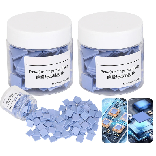100pcs Pre-Cut Thermal Pad GPU CPU Heatsink Cooling Conductive Board ...