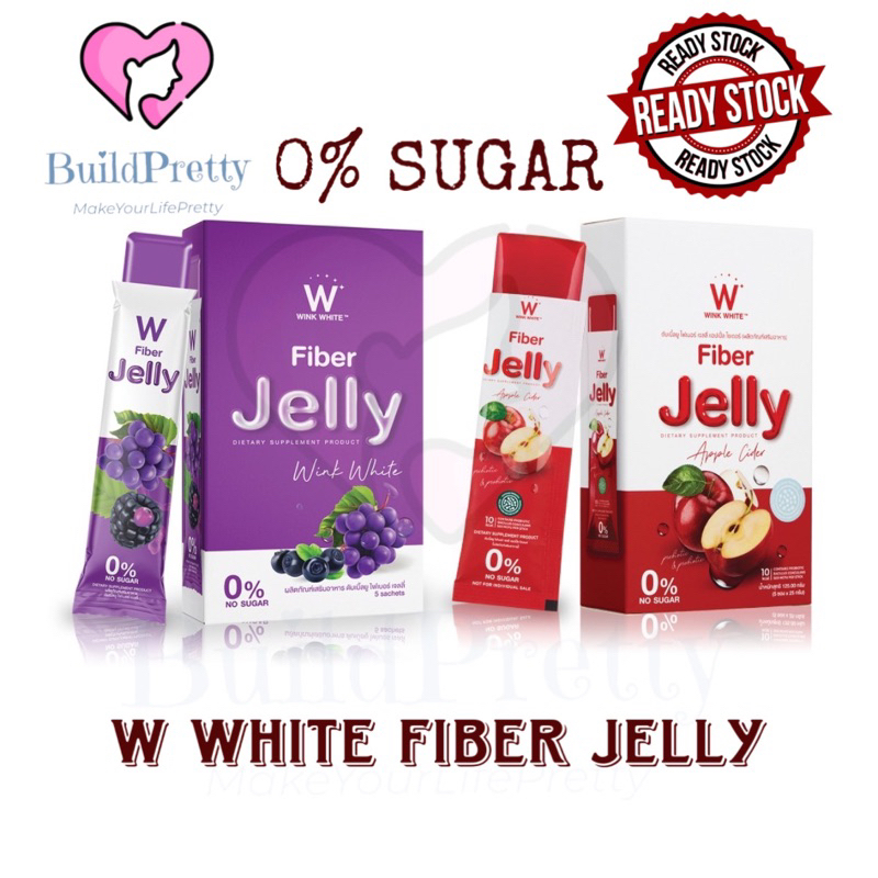 Wink White [50 packs ] Ready Stock Fiber Jelly Detox Fiber Jelly 0% ...