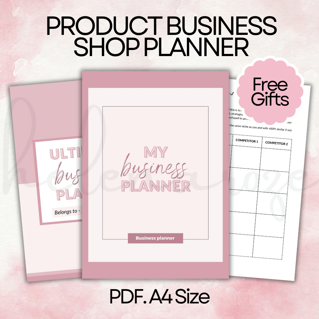Business Planner, Product Business Shop Planner, Printable Planner ...