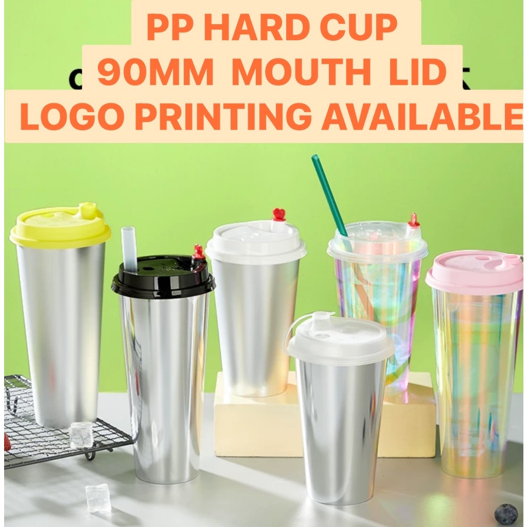 (Ready Stock) Rainbow PP cup 90mm.【1 piece】Thick PP cup, Slim shape ...