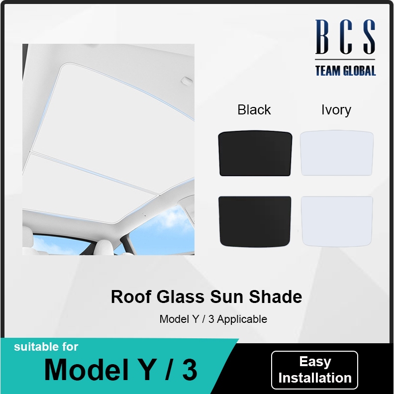 BCS Sunshade Tesla Model 3 Y 2024 Highland Glass Sun Roof Shade Blind ...