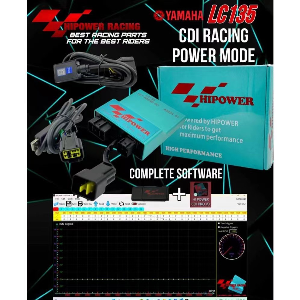 HIPOWER RACING HI POWER RACING POWER MODE CDI LC135 & LC 135 V1 - V7 ...