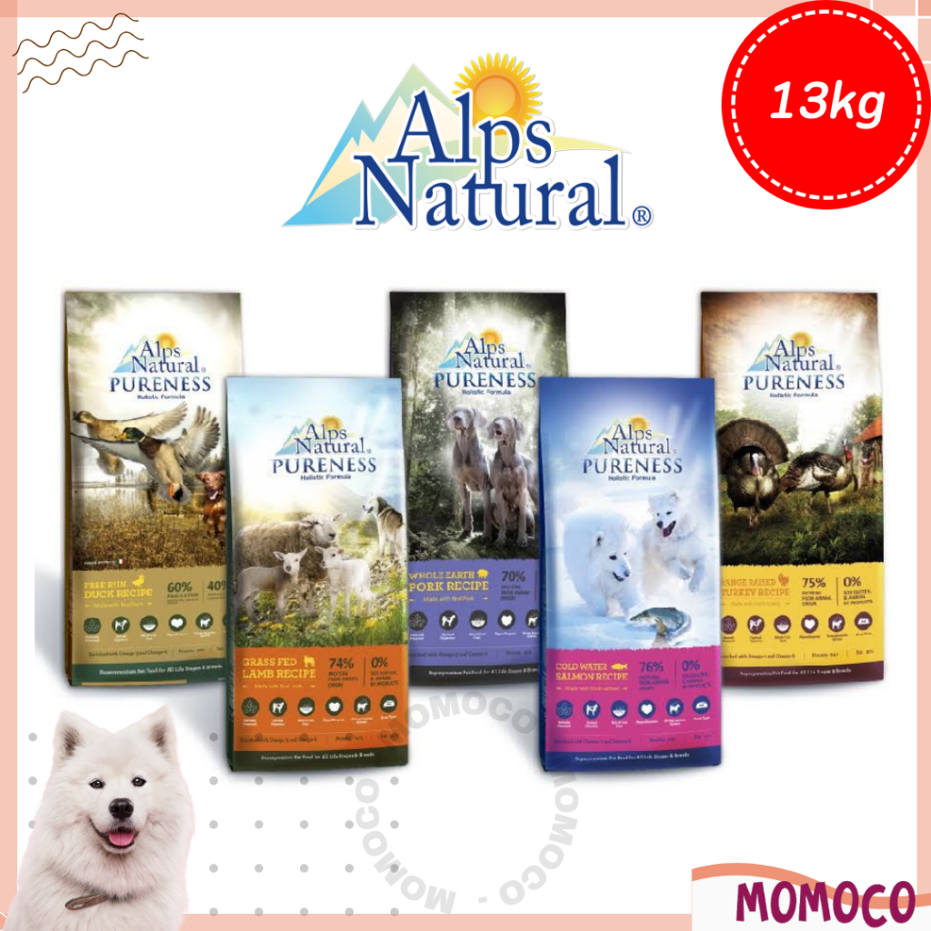 ALPS NATURAL PURENESS DOG 13kg DRY FOOD (Small Bite/Salmon,Lamb,Turkey ...