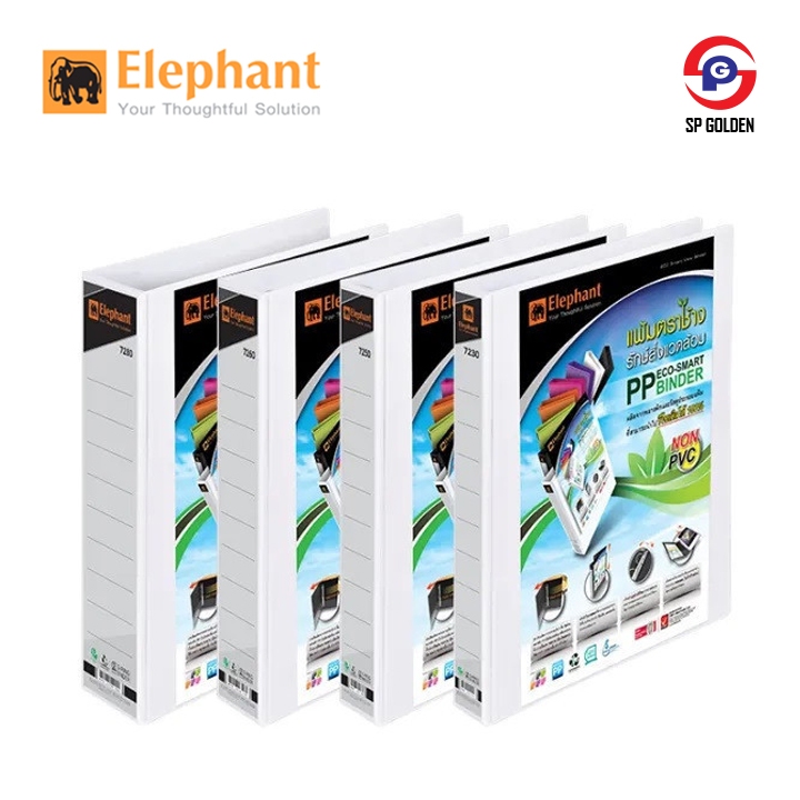 Elephant PP Eco 2D-Ring Binder White Ring File (25mm/40mm/50mm/65mm ...