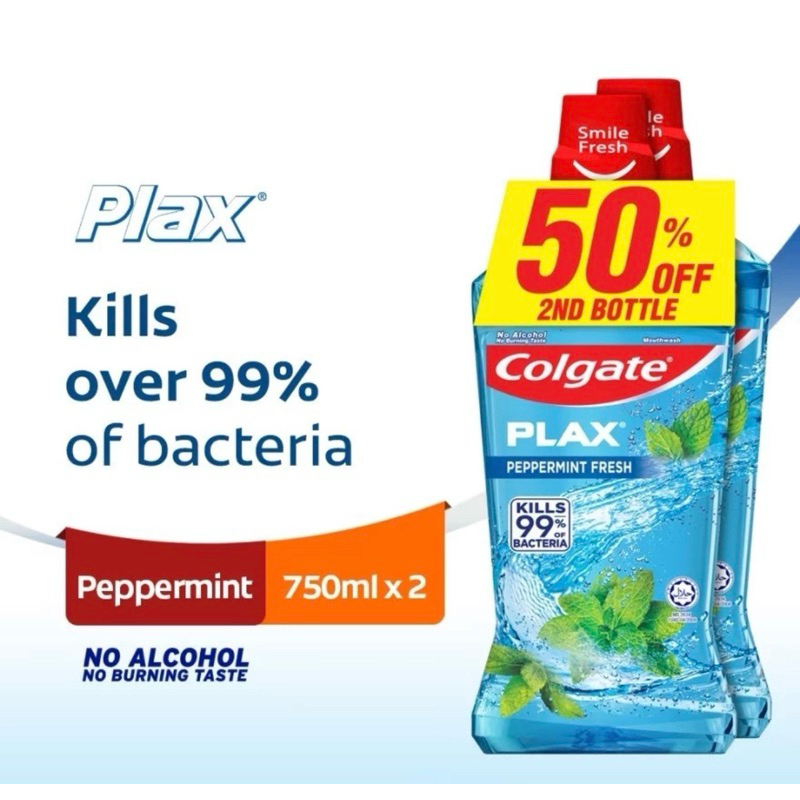 Colgate Plax Mouthwash Valuepack (750ml x 2) Termurah!!! Clerance ...