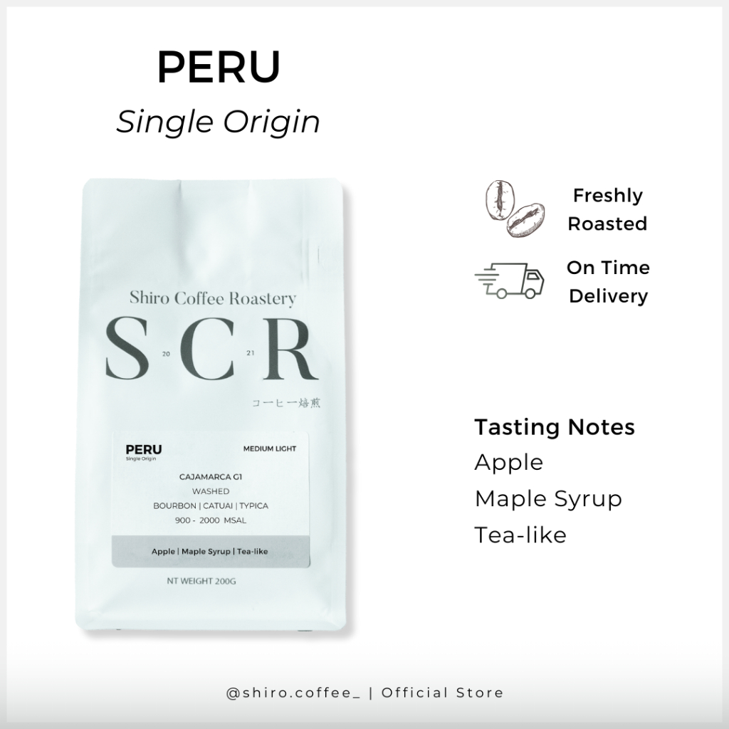 Shiro Coffee Roastery | Peru Cajamarca G1 | Single Origin | Whole Bean | Coffee Ground | Shopee ...