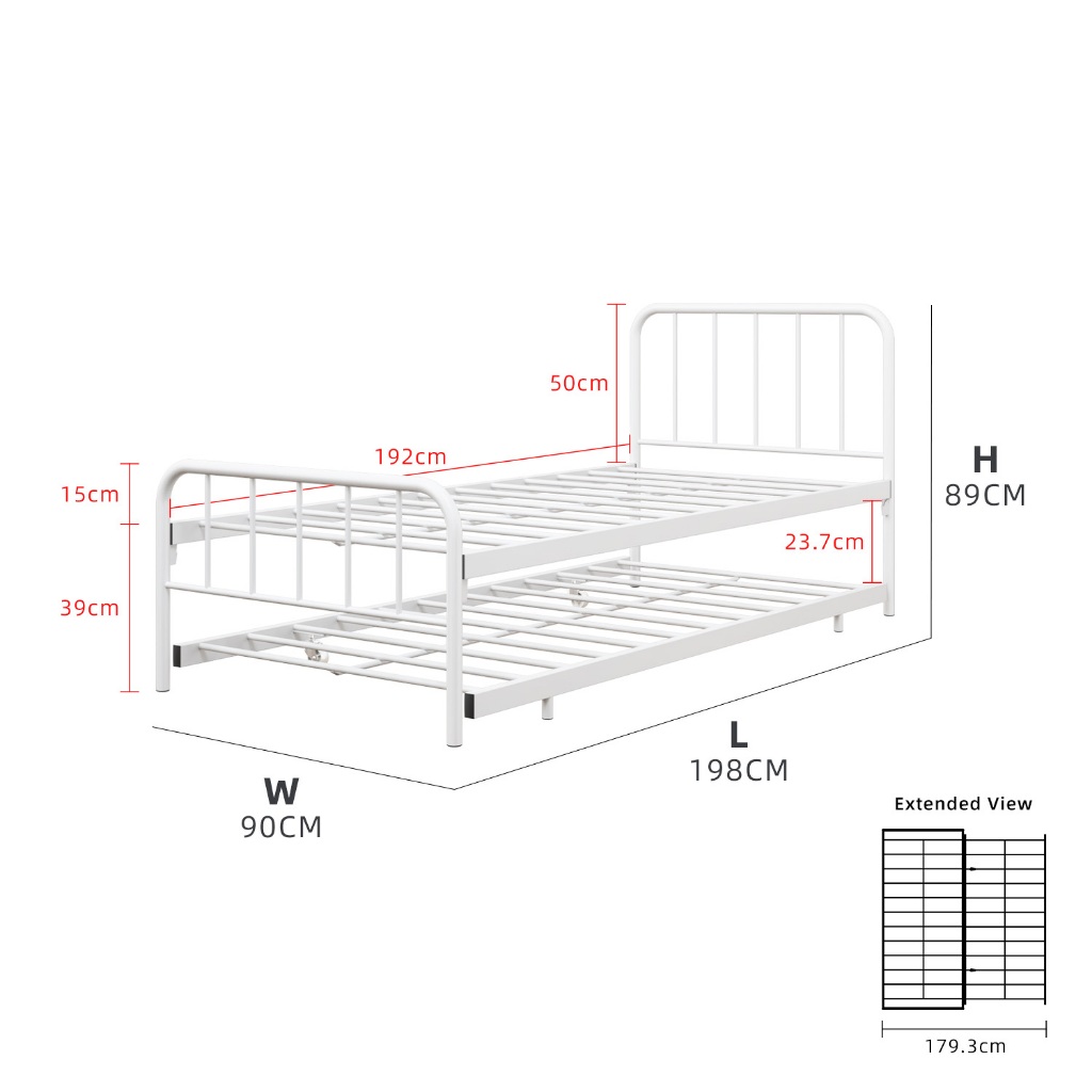 KitchenZ 3V Single Bed Frame Katil Besi Katil Kayu Katil Murah Powder ...