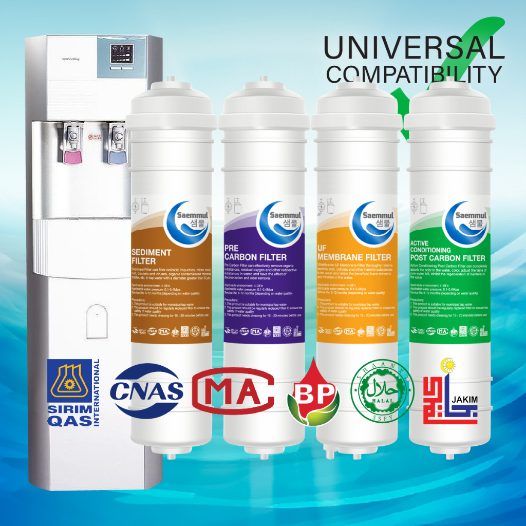 SAEMMUL 10”I-TYPE UF WATER FILTER SET CERTIFIED HALAL COMPATIBLE FOR ...